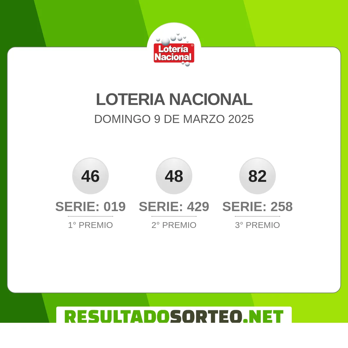 Lista Lotería Nacional de hoy: resultados del domingo. JPS